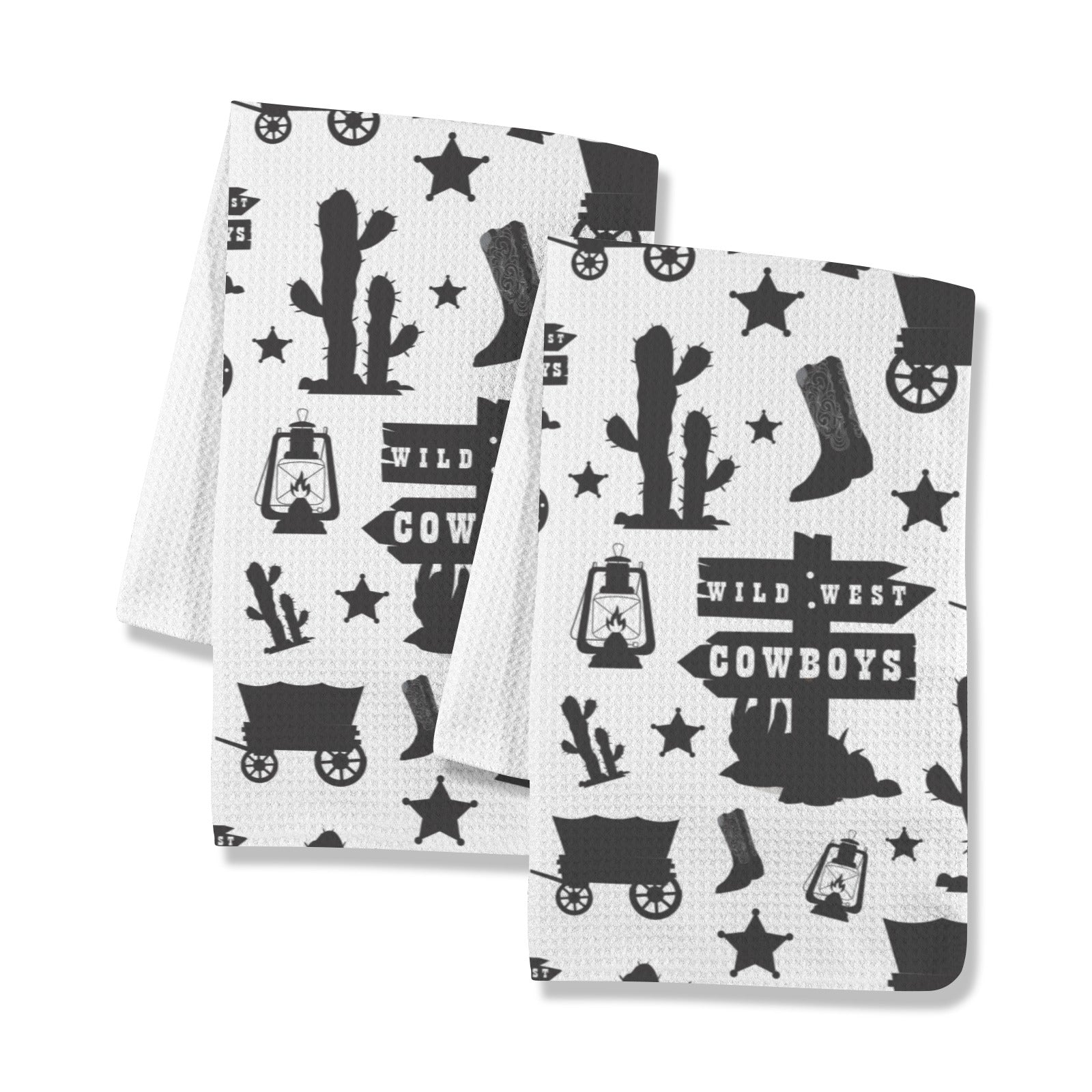 Wild West Cowboys Set of 2 Dish Towels Made in America | Baha Ranch ...