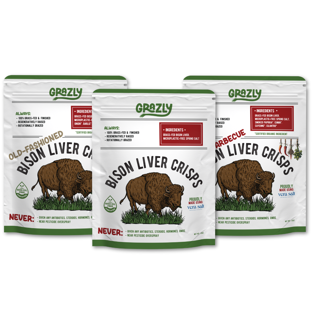 Grazly Bison Liver Crisp Variety Pack | Baha Ranch Western Wear