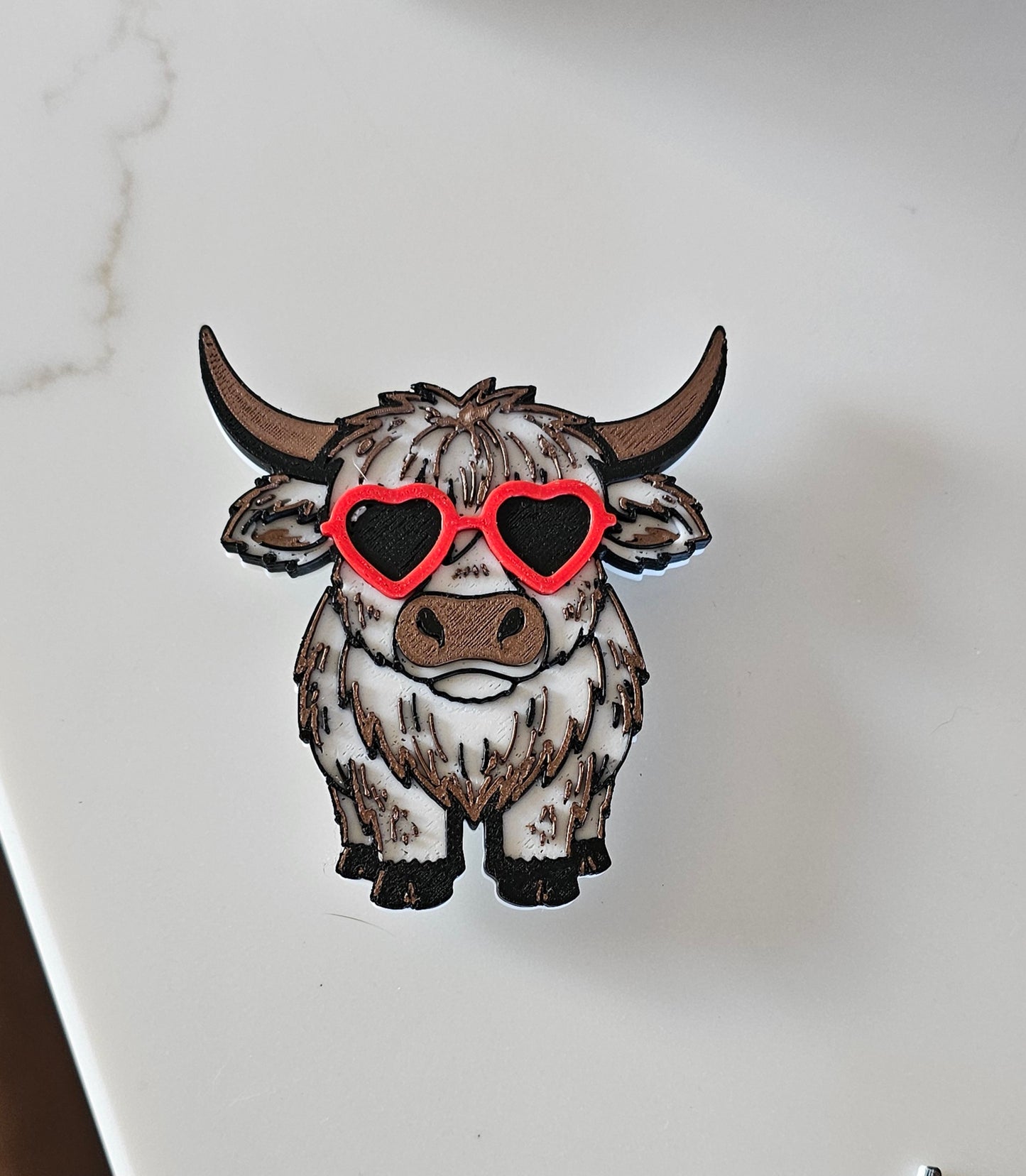 3d Printed Cool Highland Cow Magnet Made in America | Baha Ranch ...